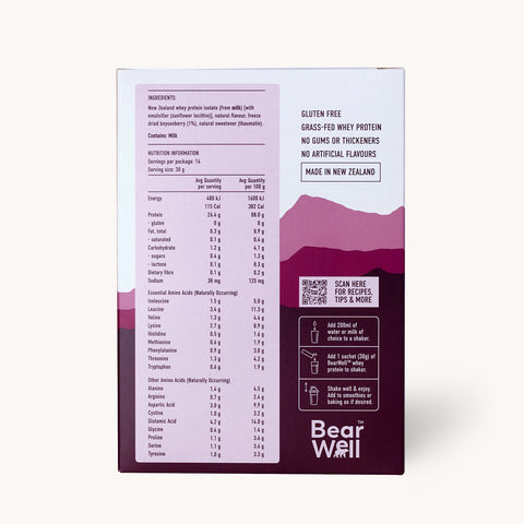 Whey Protein Isolate - Sachet Box - Mixed Berry – BearWell
